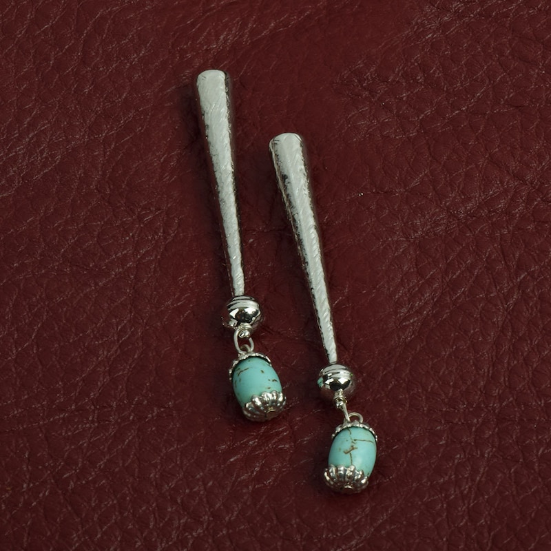 Turquoise Silver Components - Etsy