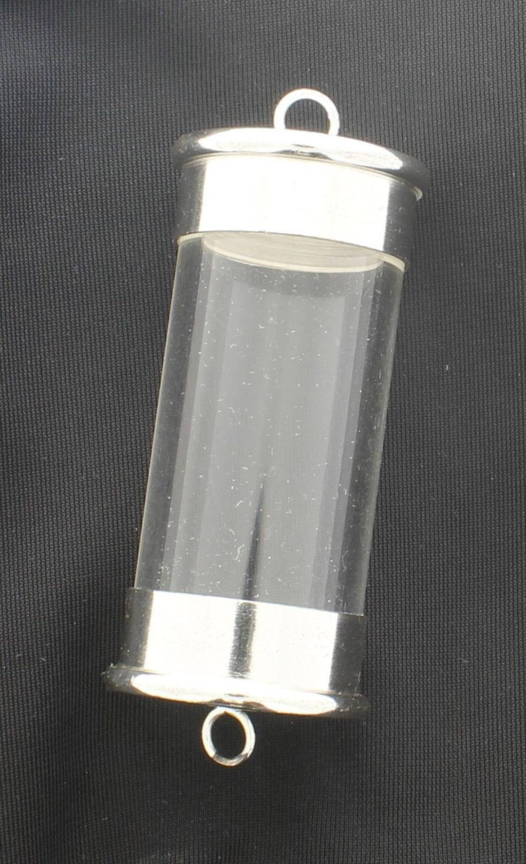 Memory Capsule Pendant, 2 1/3", J413S, Silver Finish With Plexi Glass ...