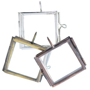 Locket Glass 1" Square Lockets in 3 Finished G2328. Sold in Packs of 6 ...