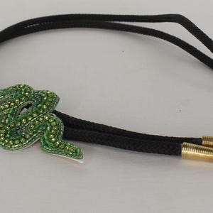 87mm X 42mm Green Sequin Snake Bolo Tie, Made in USA, Each - Etsy