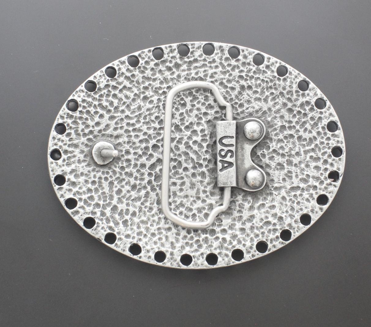 Belt Buckle Base With Hole Border, Oval, Made in USA, 1 Each - Etsy