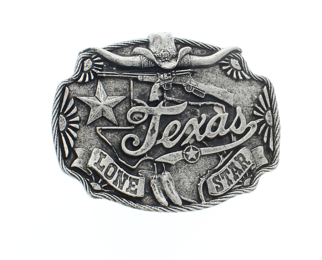 Texas State Belt Buckle, Silver, Made in USA, Each - Etsy