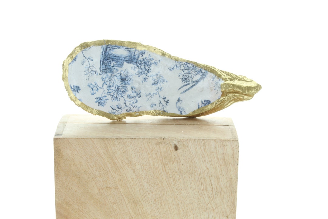 Chinoiserie - Oysters Blu - Mood Shells , Handmade in USA, Sold by Each ...