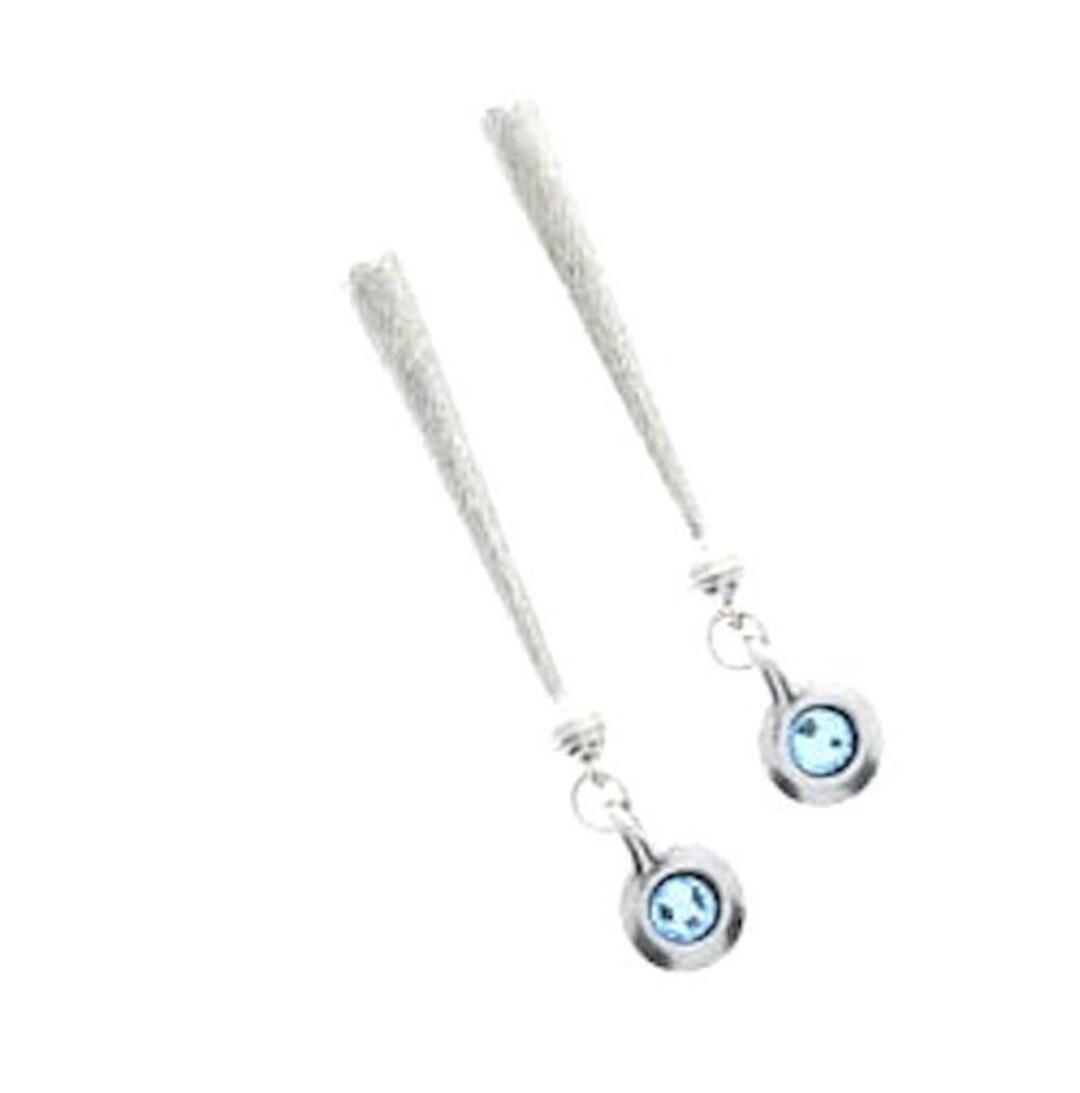 Silver Bolo Tips With Crystal, Set of 2 - Etsy