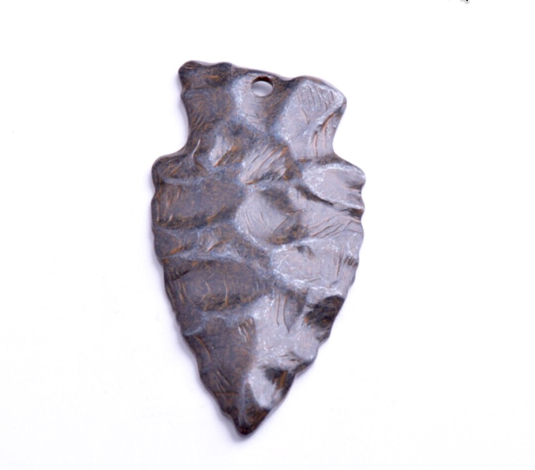 Arrowhead Stamping for Charm or Pendant With Hole, Classic Silver, Gold ...