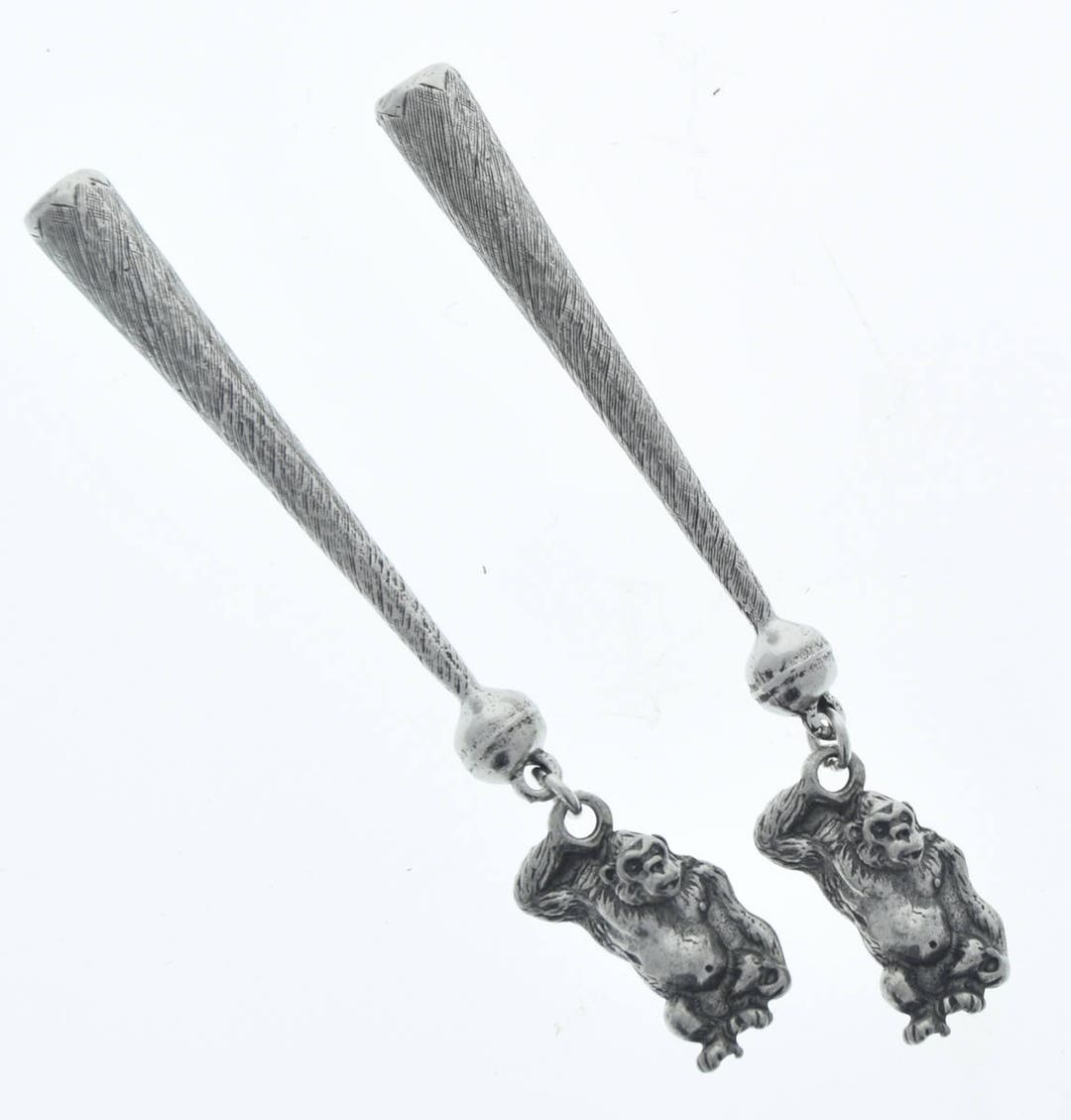Monkey Bolo Tips, Zinc, Antique Silver, Handmade in USA, Set of 2 - Etsy