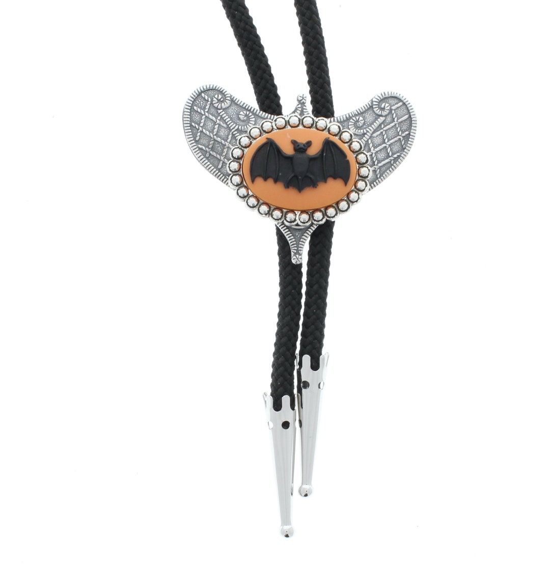 Bat Bolo Tie With Matching Tips. Gift Box. 36" Cord, Handmade in USA ...