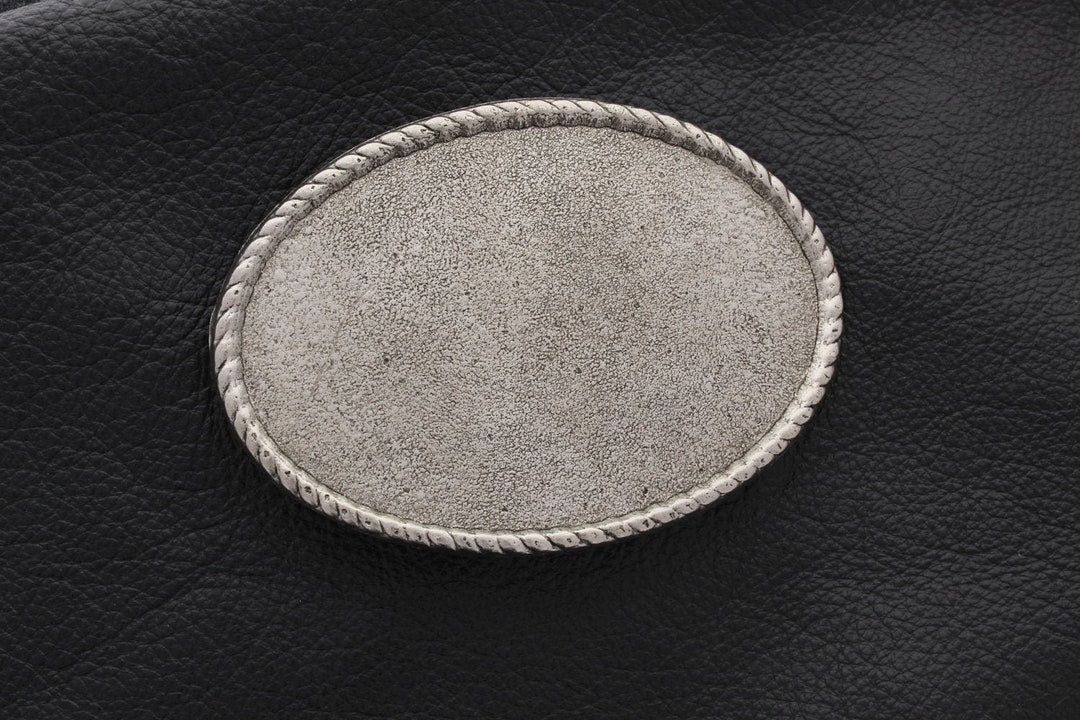 Belt Buckle Base for Embellishment, Antique Silver Finish, 3.5", Each ...