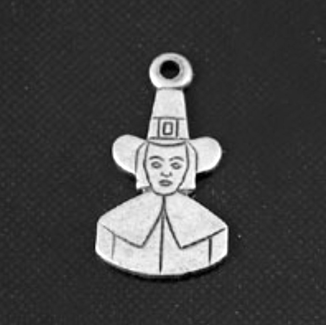15mm X 8mm Pilgrim Charm, Antique Gold or Classic Silver, Made in USA ...