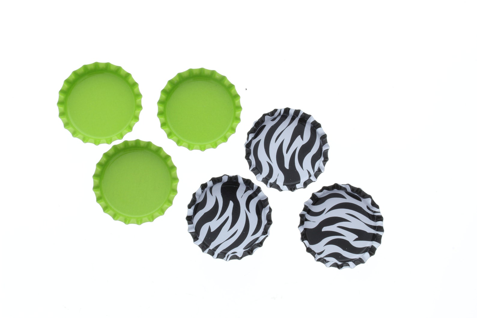 Green Zebra Bottle Caps, Colored, 1", Pack of 12 - Etsy