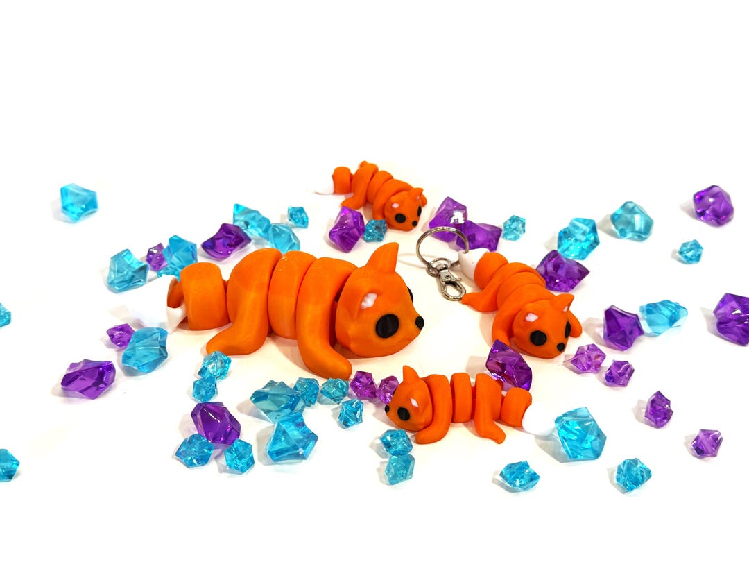 Cute Flexi Baby Fox 3D Printed - Etsy