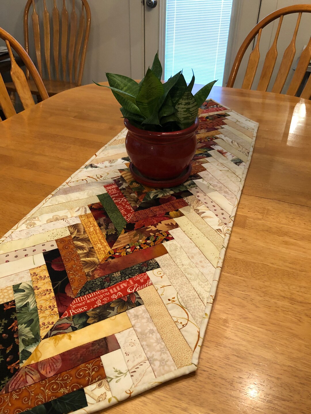 Quilted Fall/thanksgiving Tablerunner, Autumn Quilted Runner - Etsy