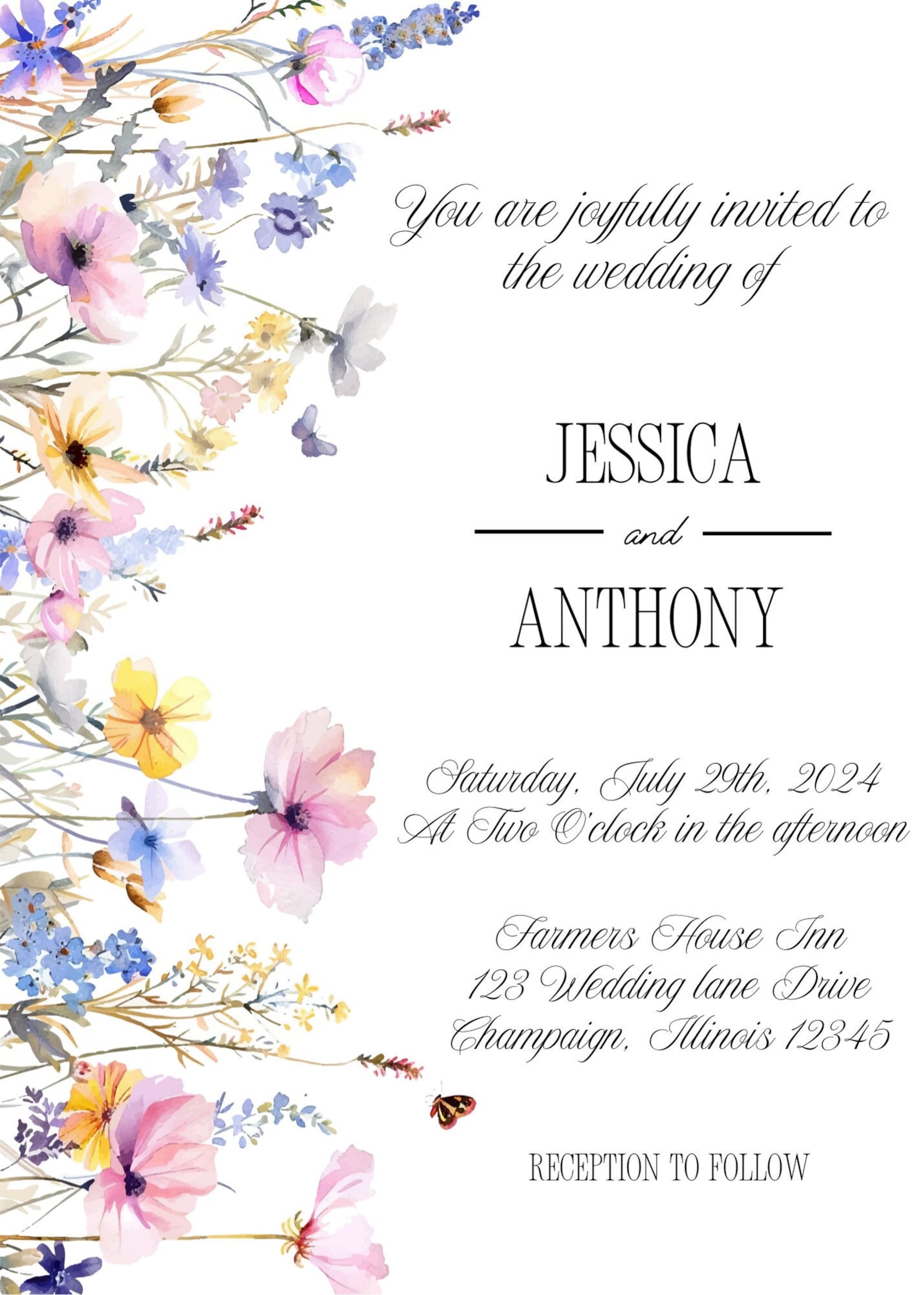 Editable Wedding Invite Template - Etsy
