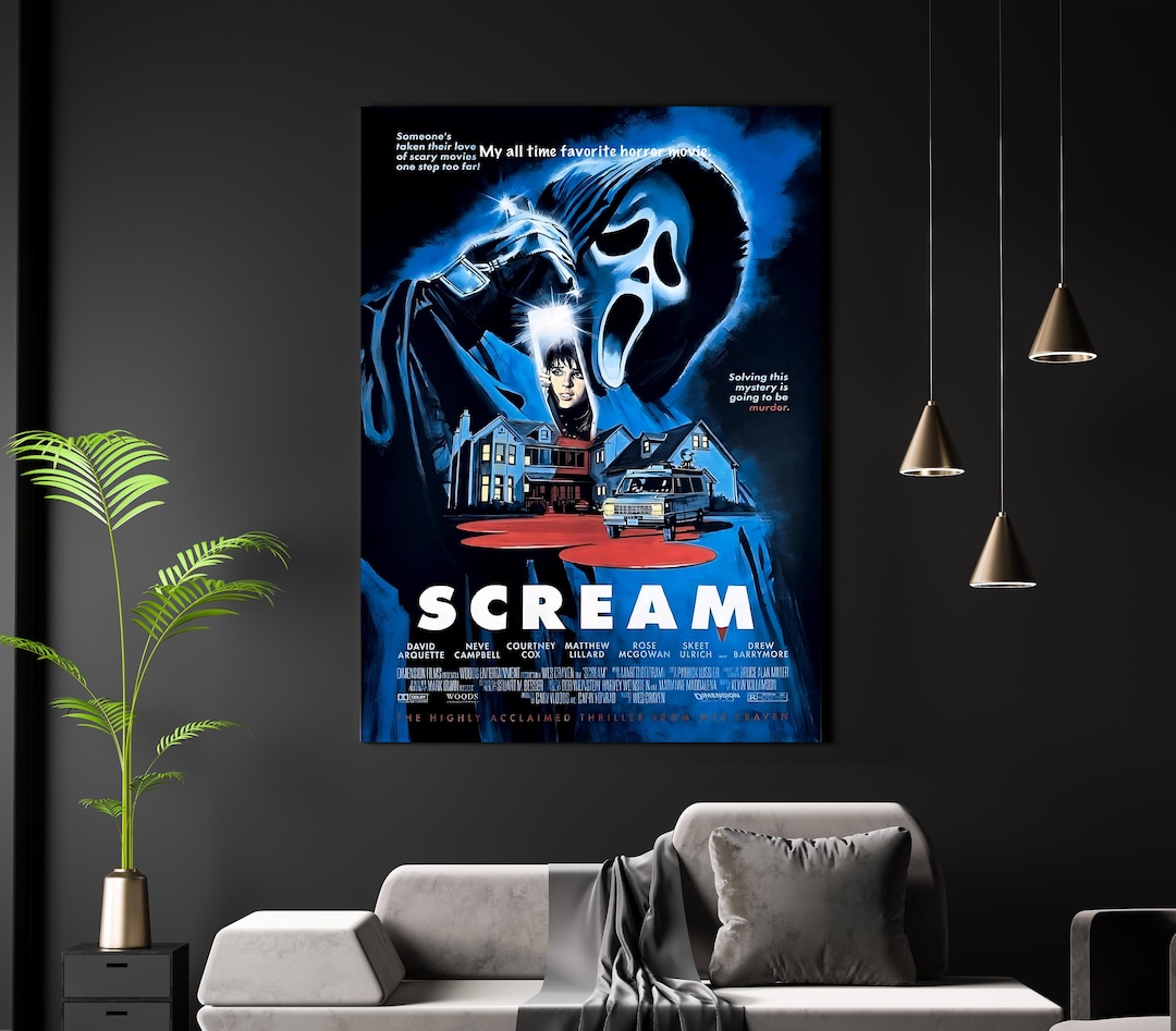 Scream Movie Poster Print | Retro Cult Film Wall Art | Horror | A4 A3 ...