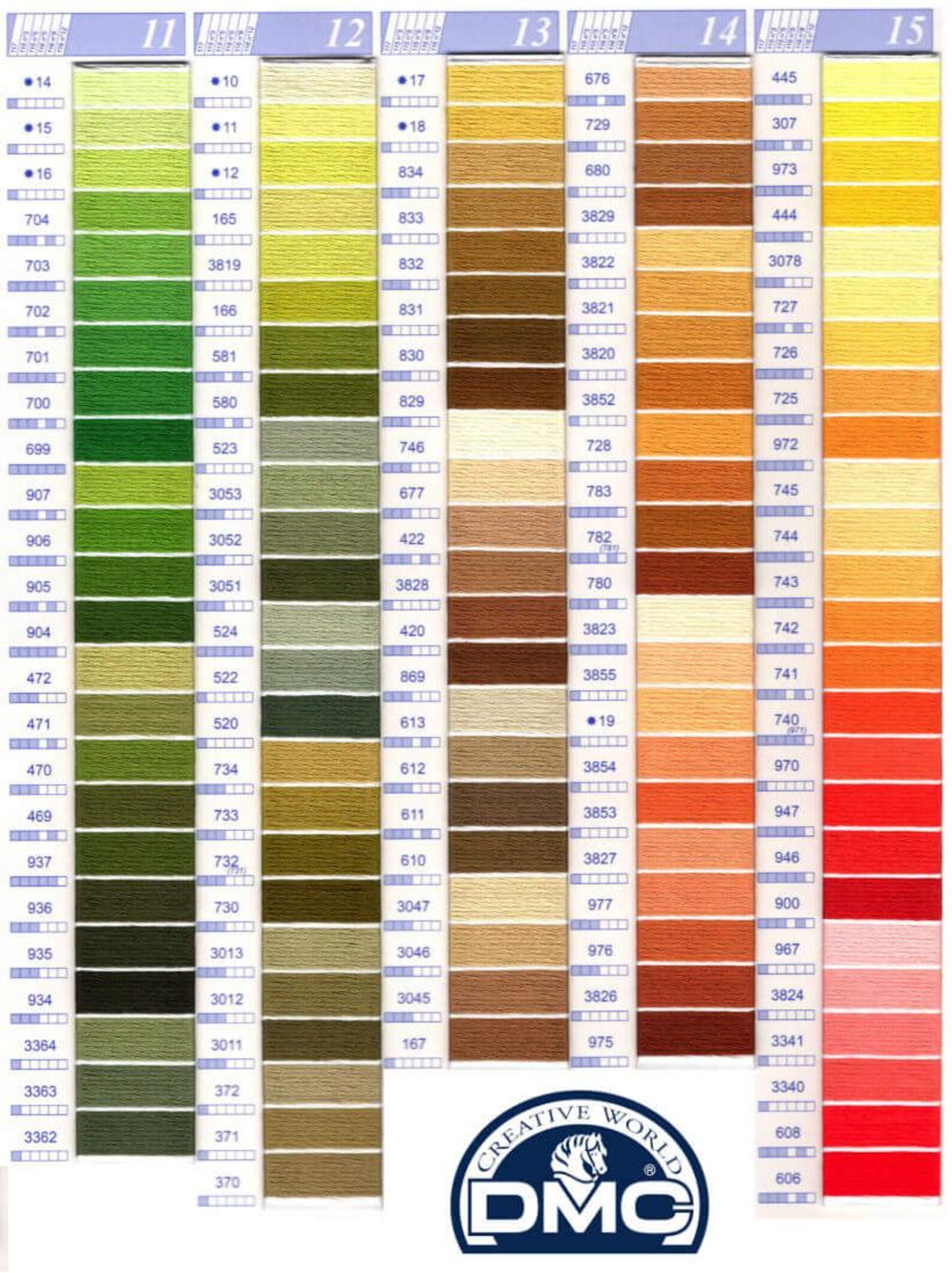 Genuine DMC Floss 500 Colors Complete Set, Mouline Embroidery Thread ...