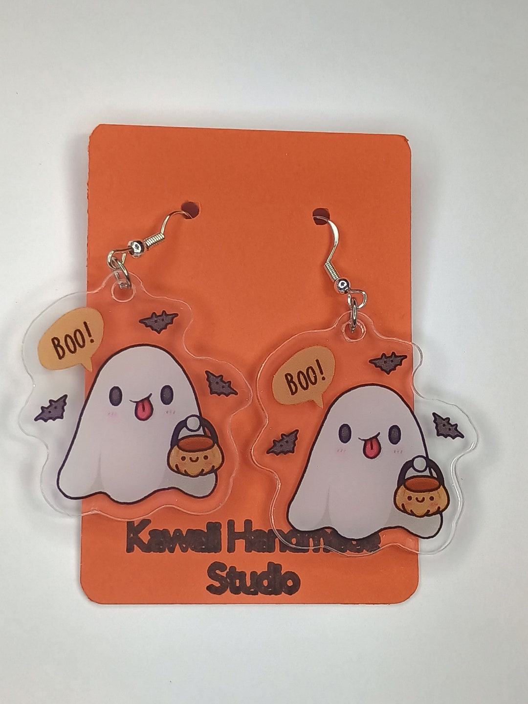 Niedliche, Chibi, Candy Ghost, Halloween Acryl Ohrringe - Etsy.de