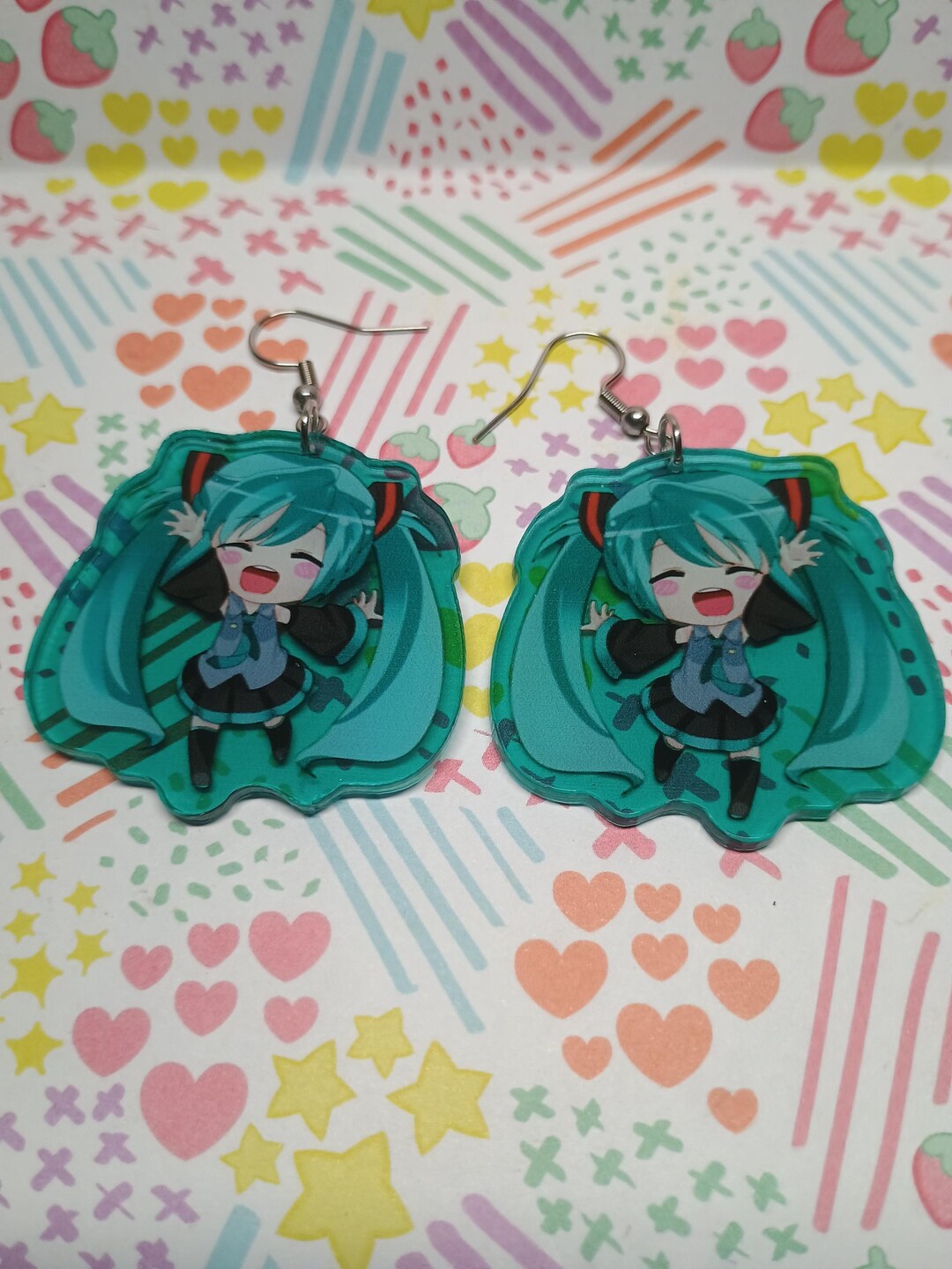 Vocaloid, Hatsune Miku, Chibi, Acrylic Earrings - Etsy