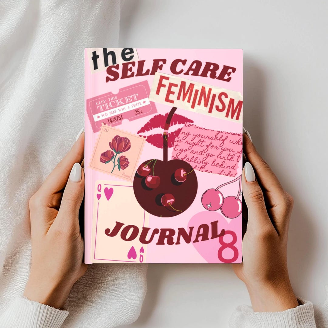 Preppy Cherry Collage Journal: Feminist Self-care Lined Notebook - Etsy