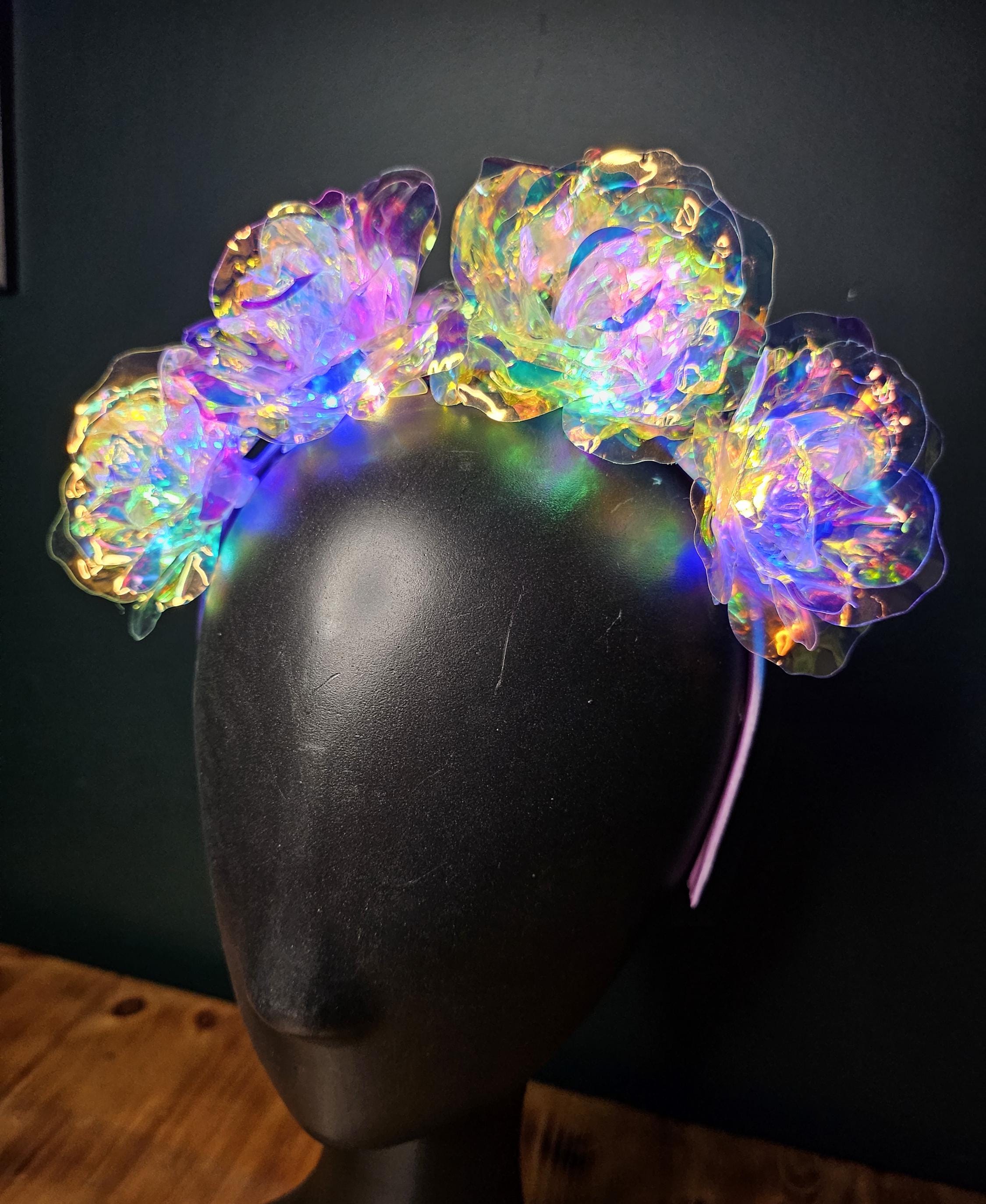 Light up Raver Crown LED Fairy Lights Flower Crown Rave Hair ...