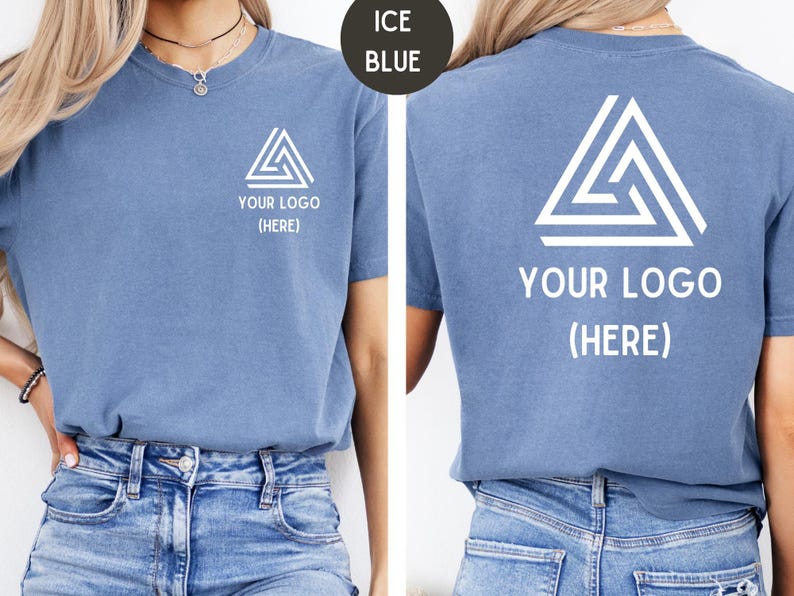 Custom Comfort Colors Shirts Front Back Print, Custom Logo Shirt ...