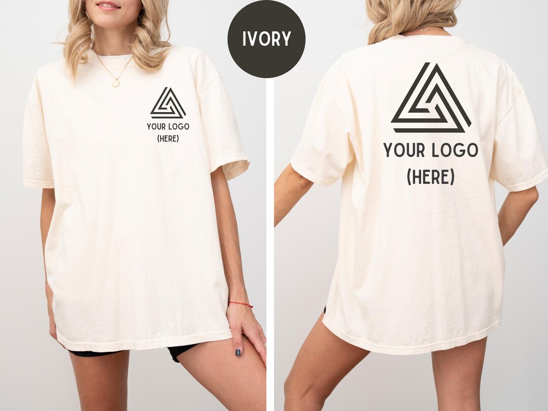 Custom Comfort Colors Shirts Front Back Print, Custom Logo Shirt ...