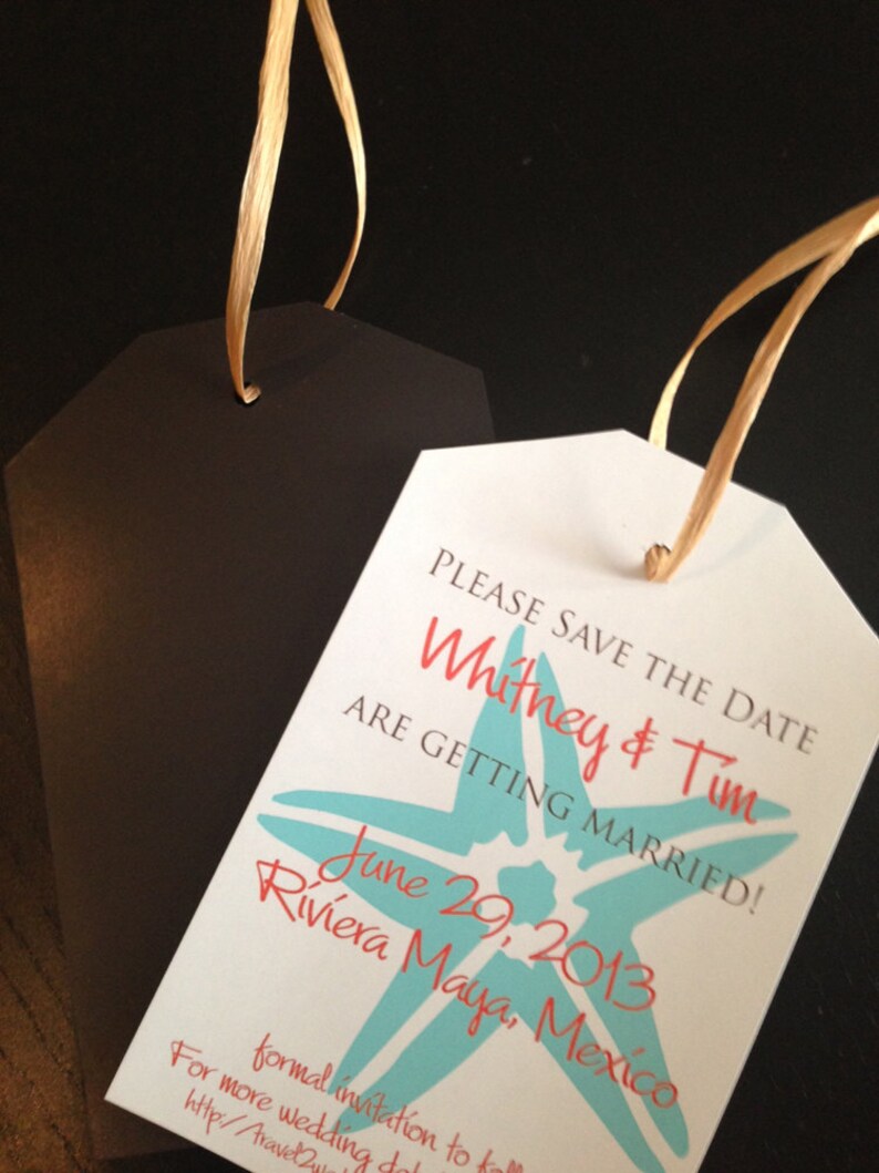 Destination Wedding Invitation Save the Date Luggage Tag | Etsy
