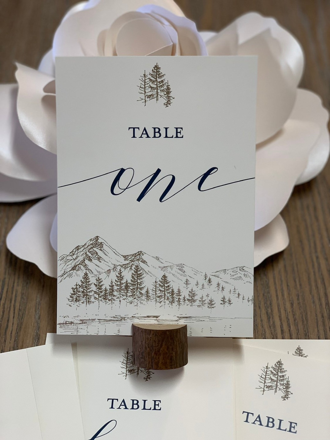 Mountain Wedding Table Numbers. Rustic Wedding Table Numbers. Forest ...