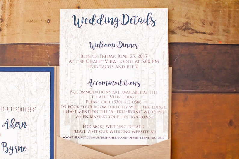 Mountain Wedding Invitation. Chalet View Lodge Wedding Invitation ...