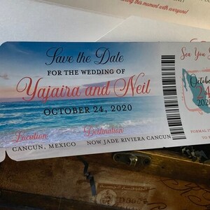 Mexico Destination Wedding Invitation. Beach Wedding Invitation ...
