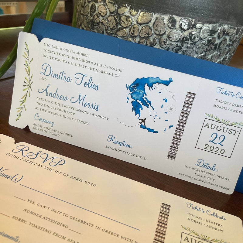 Greek Wedding Invitation - Etsy