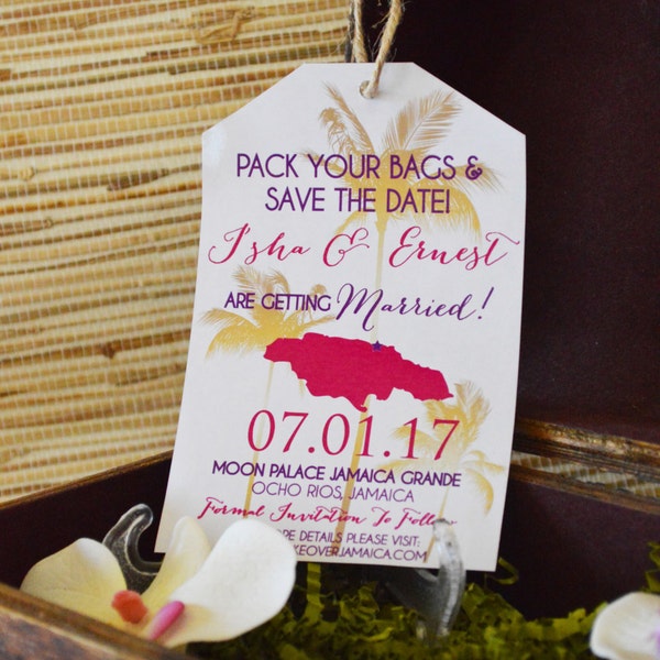 Save the Date Luggage Tag - Etsy