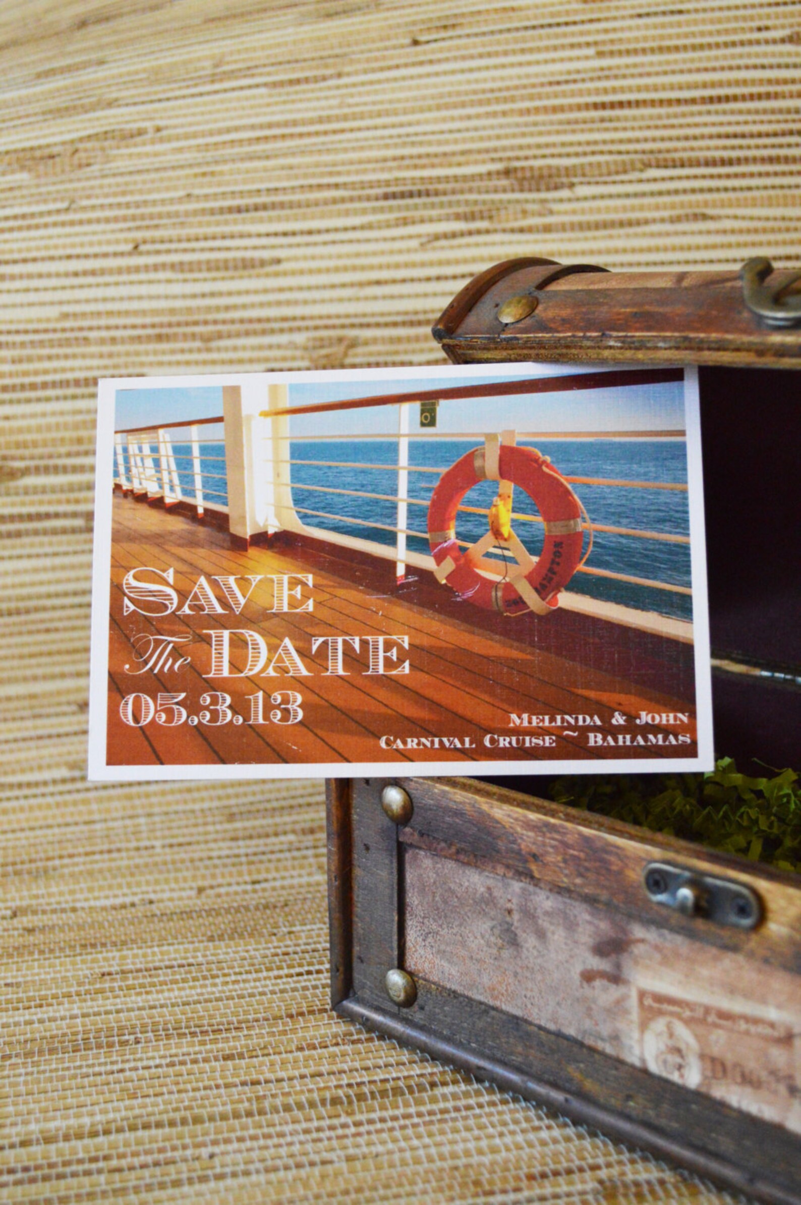 Postcard Save the Date Cruise Ship Design. Nautical Postcard Save the ...