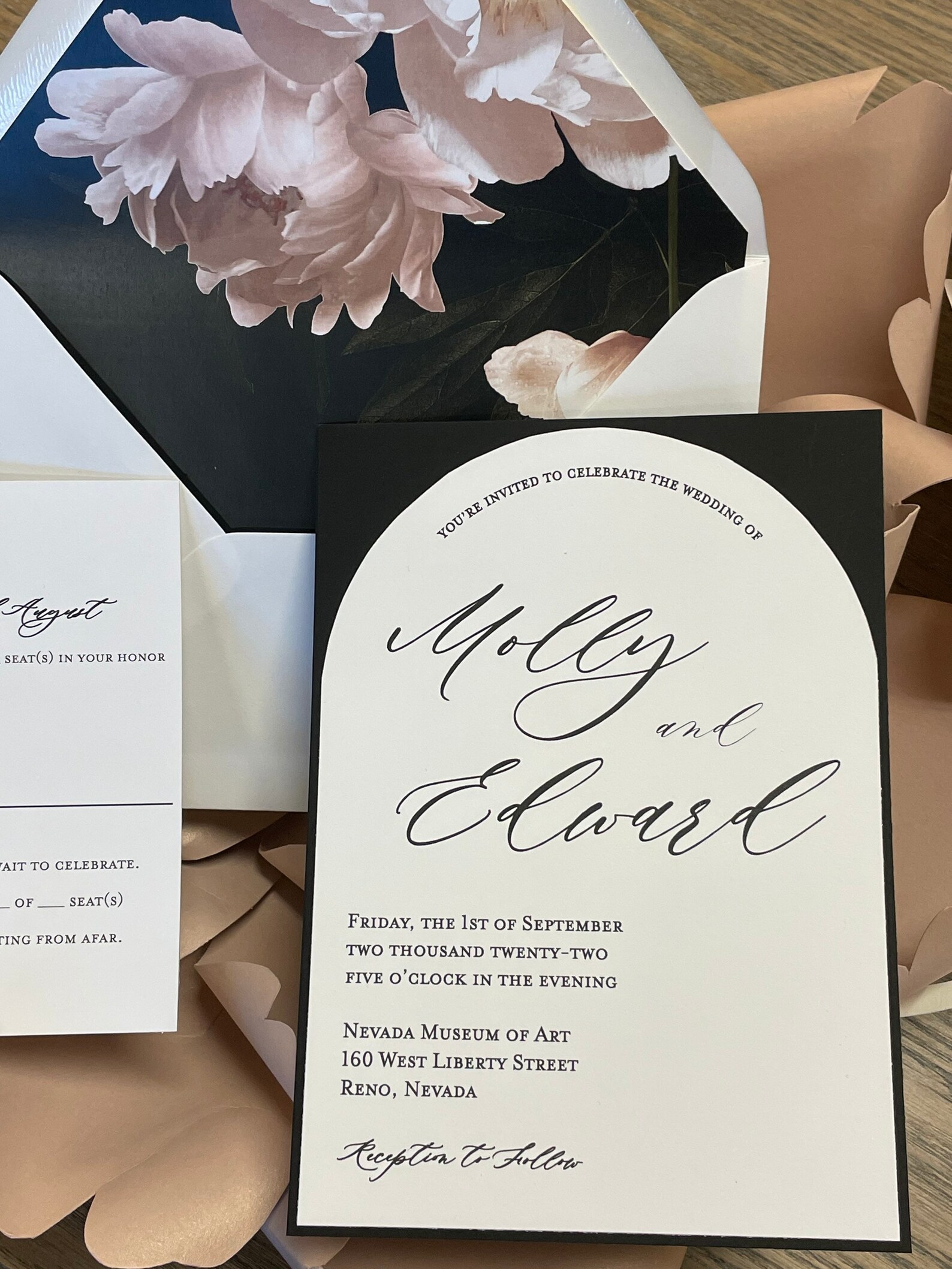 Modern Floral Arch Wedding Invitation. Arch Wedding | Etsy