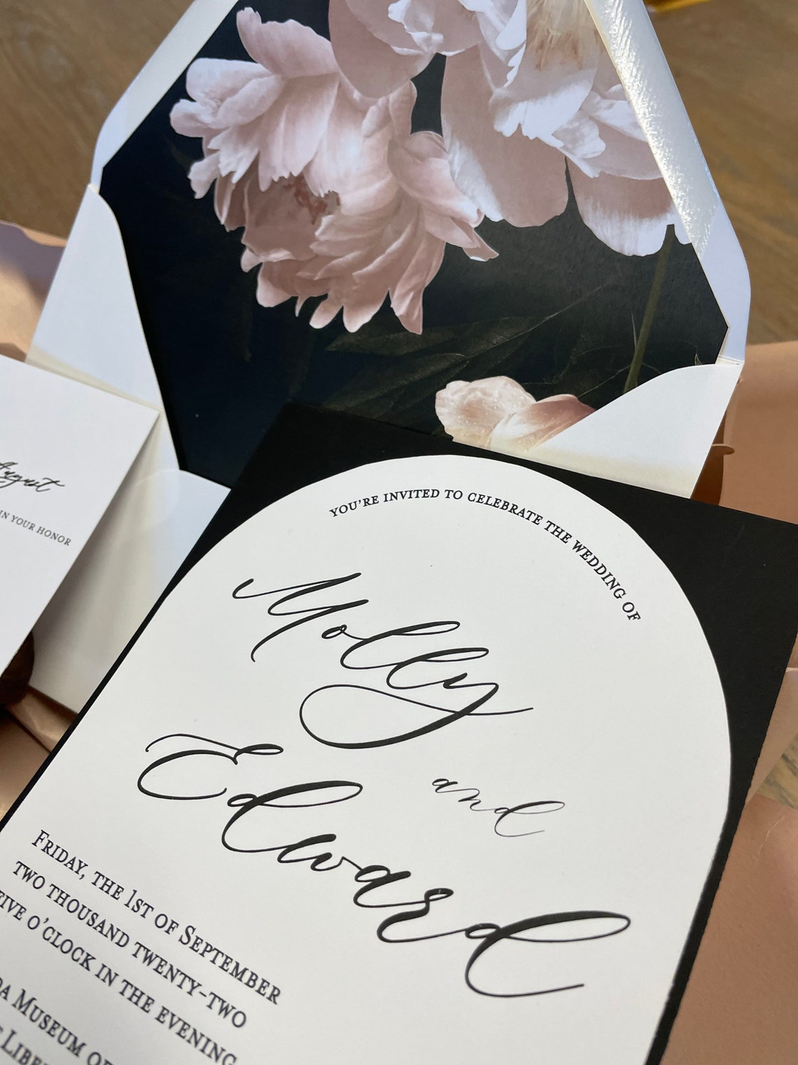 Modern Floral Arch Wedding Invitation. Arch Wedding - Etsy