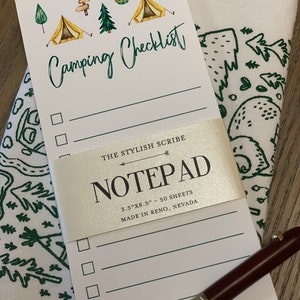 Camping Notepad. Grocery List Notepad. Shopping List. Camp List. - Etsy