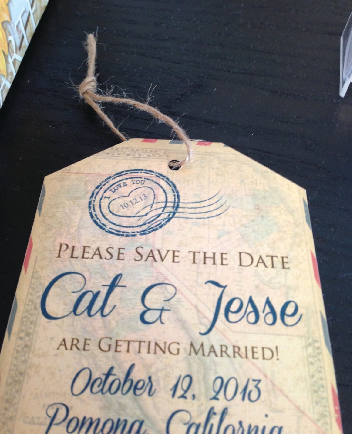 Destination Wedding Save the Date. Luggage Tag Magnet save the | Etsy
