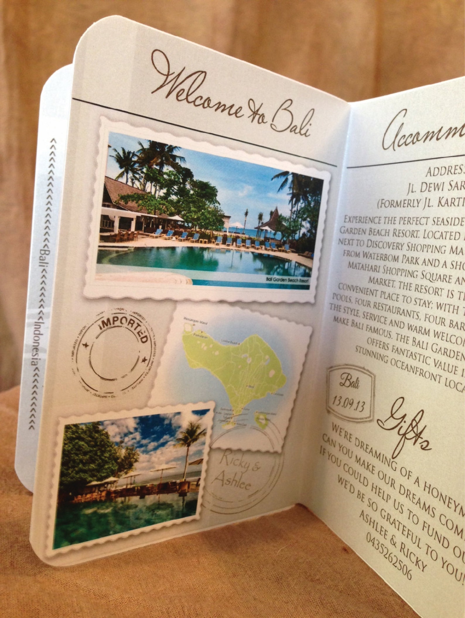 Bali Wedding Invitation, Passport Wedding Invitation. - Etsy