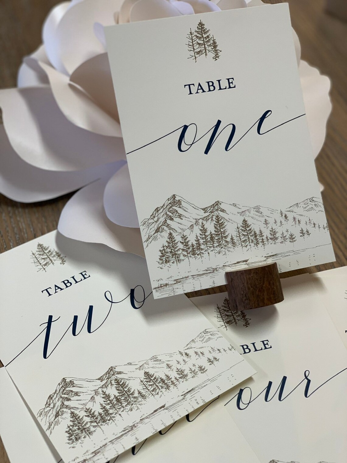 Mountain Wedding Table Numbers. Rustic Wedding Table Numbers. - Etsy