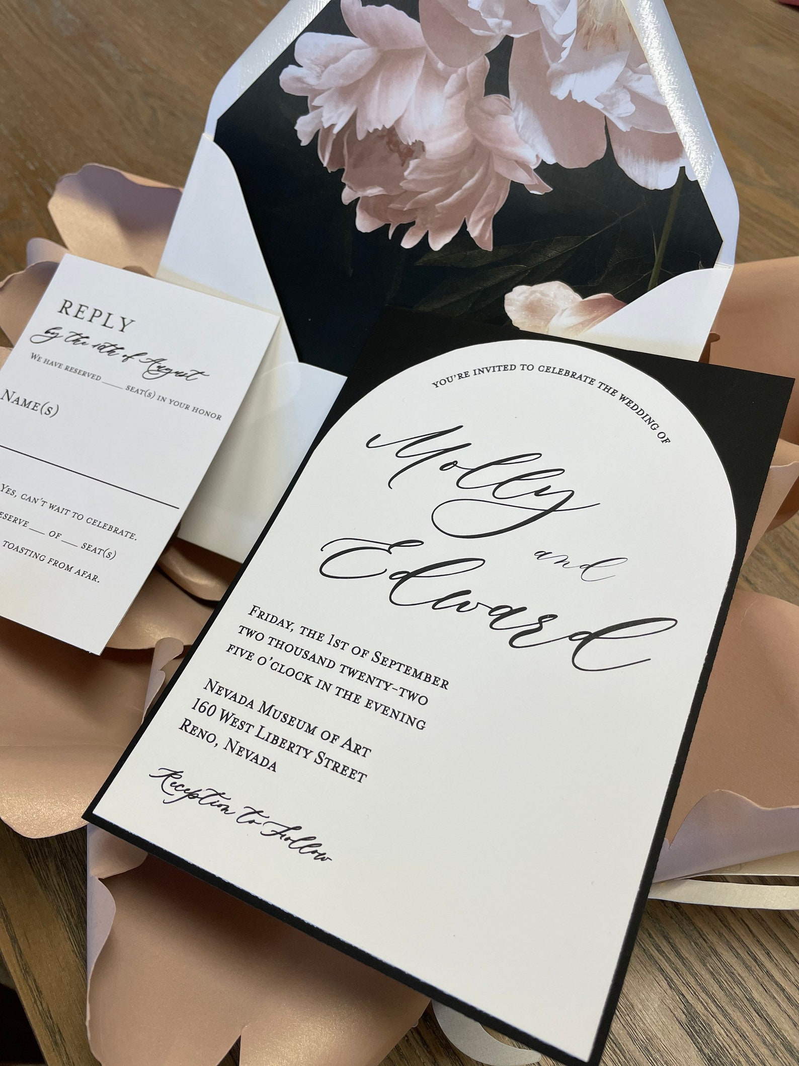 Modern Floral Arch Wedding Invitation. Arch Wedding | Etsy