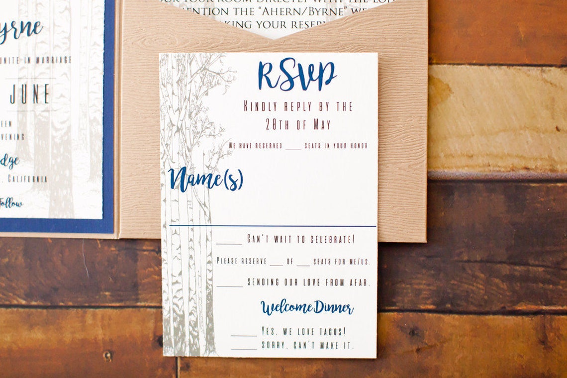 Mountain Wedding Invitation. Chalet View Lodge Wedding Invitation ...
