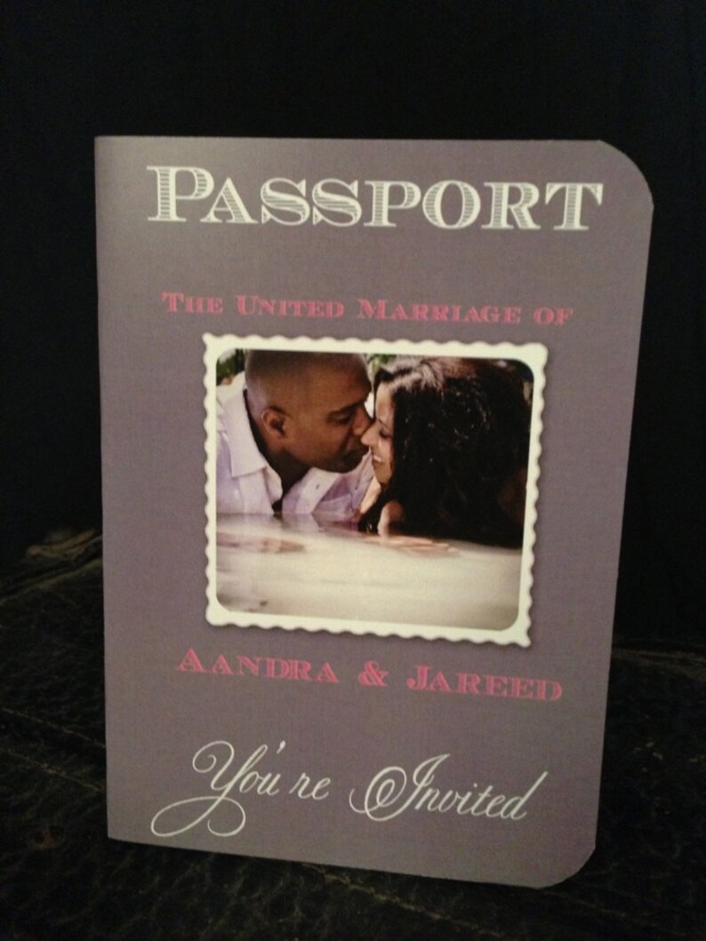 Passport Wedding Invitation. Destination Wedding Invitation. DEPOSIT ...