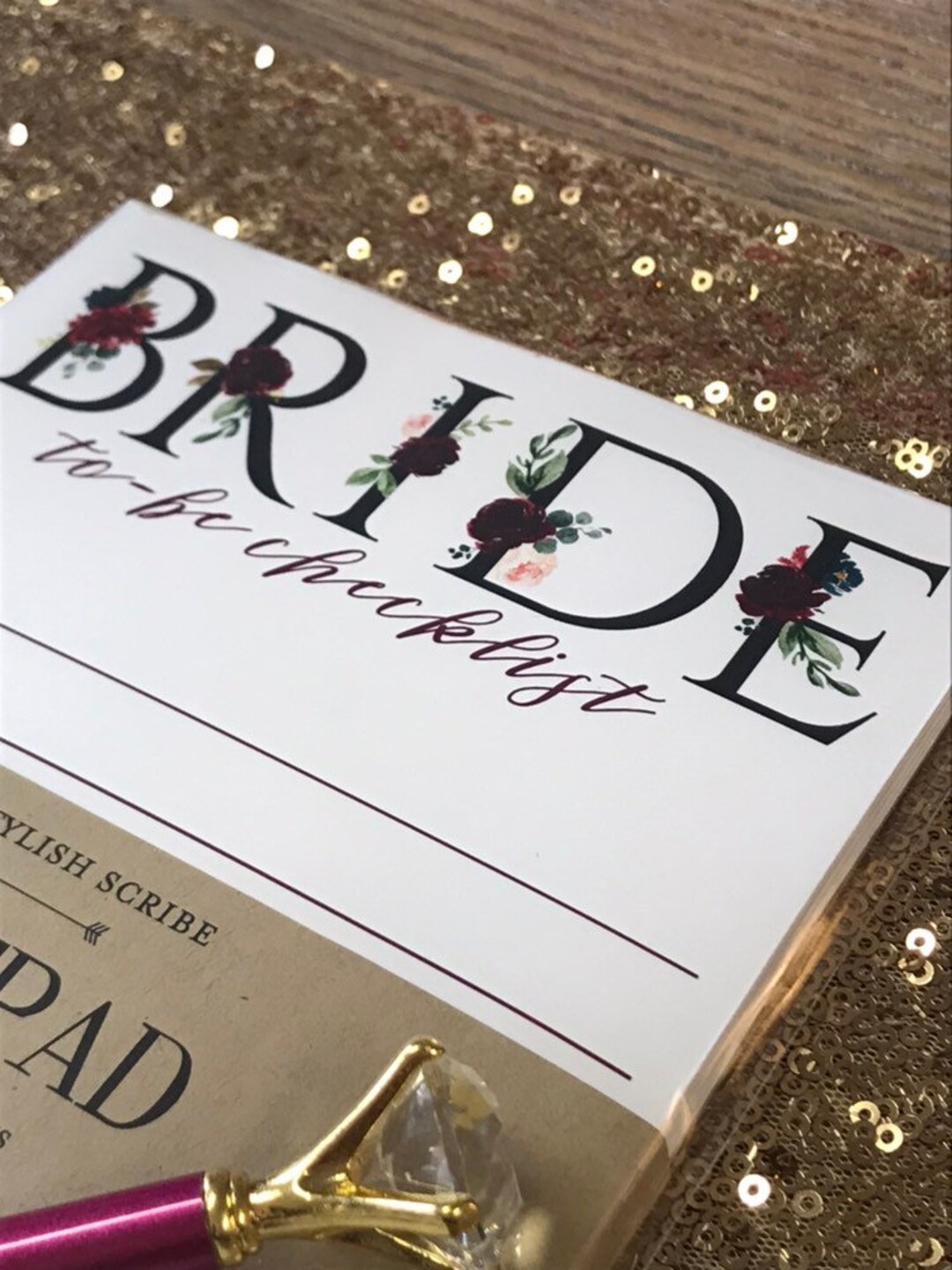 Bride-to-be Notepad. Bride Checklist. Gift for Bride to Be. Bridal ...