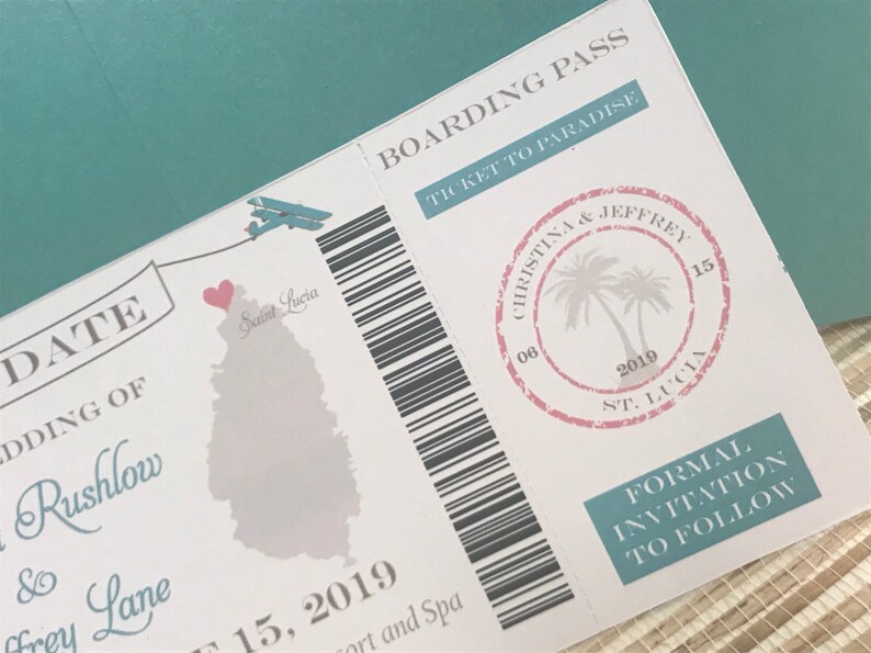 Save The Date Boarding Pass Template Free Templates 2 Resume Examples 