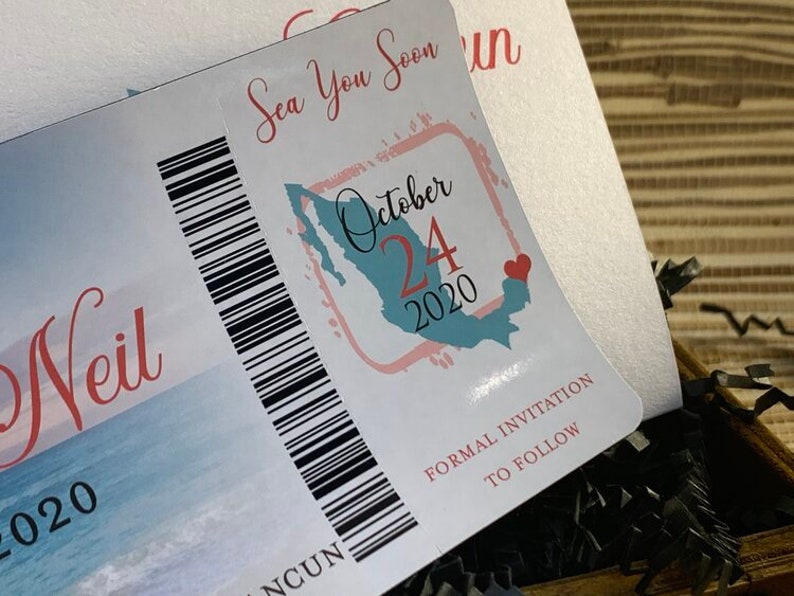 Mexico Destination Wedding Invitation. Beach Wedding Invitation ...