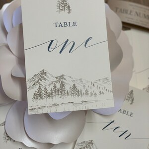 Mountain Wedding Table Numbers. Rustic Wedding Table Numbers. Forest ...