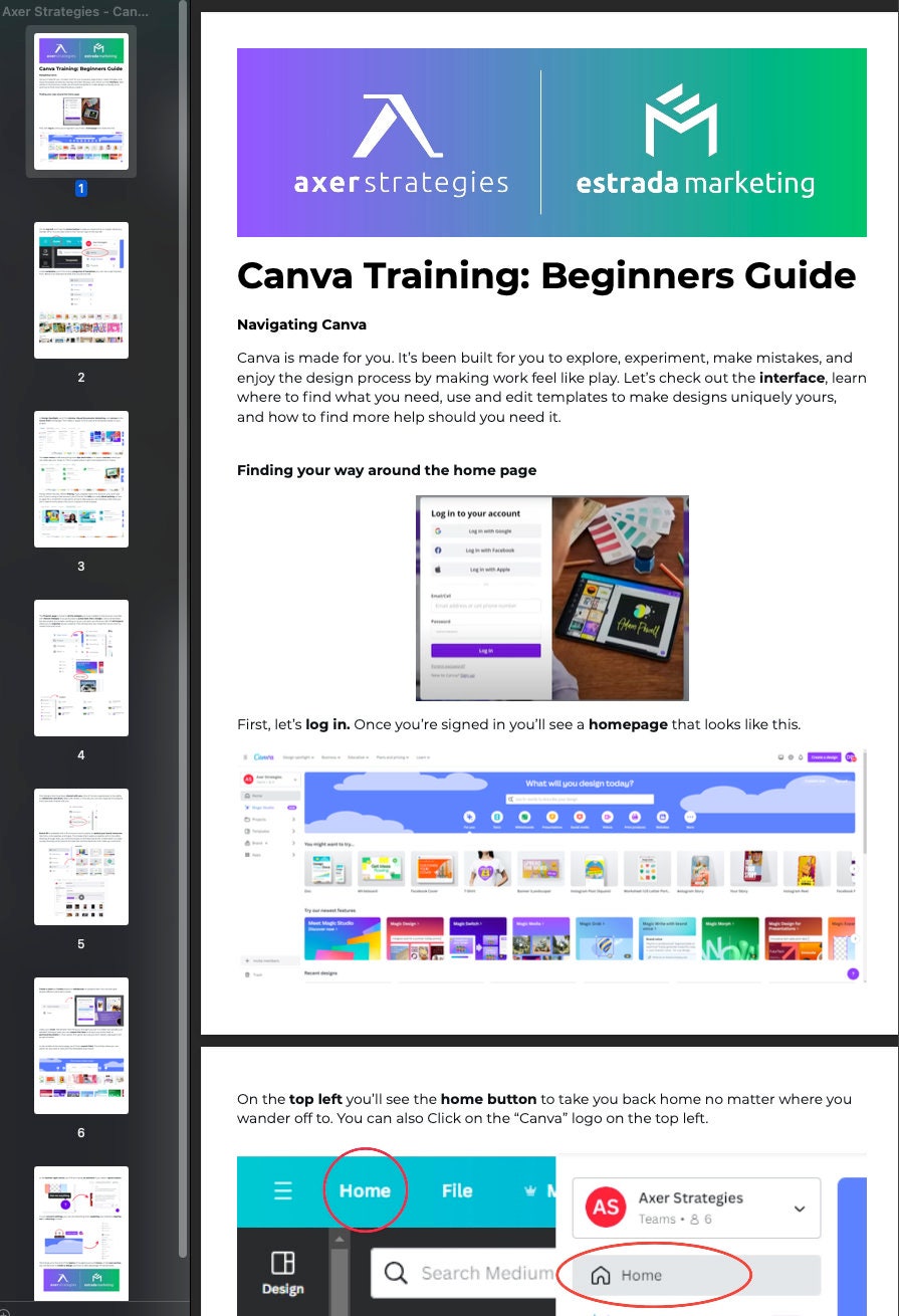 Canva Training Video - Beginner's Guide & Step-by-step PDF - Onboarding ...