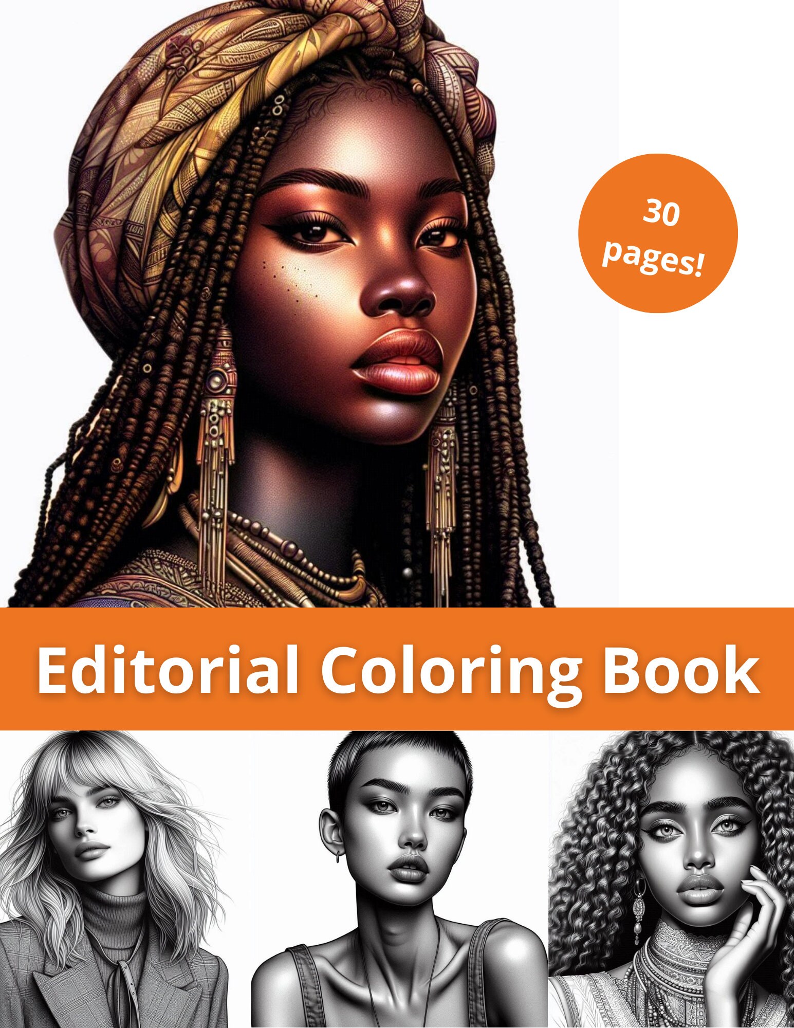 30 Digital Coloring Pages: Editorial Women, Early 2000s Style, Fashion ...