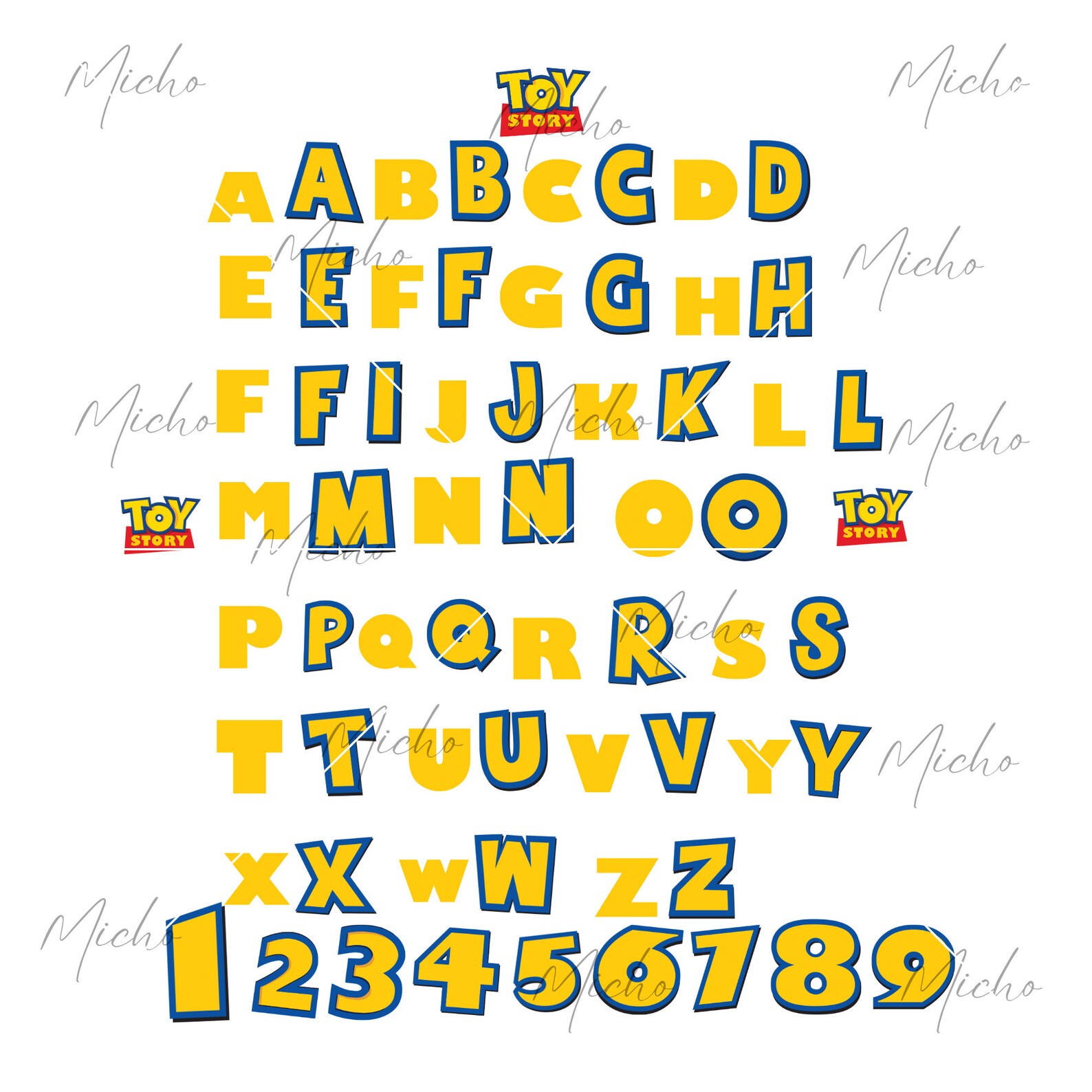 Toy Story Font SVG, Toy Story Font Png, Toy Story Font Pdf, Toy Story ...