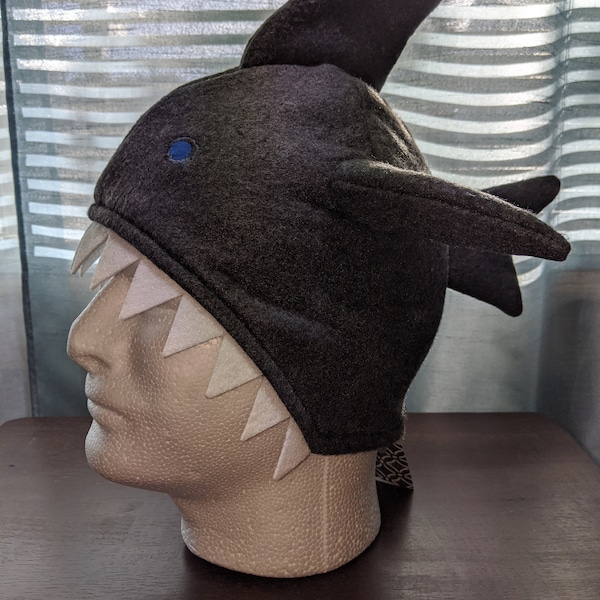 Fleece Shark Hat - Etsy