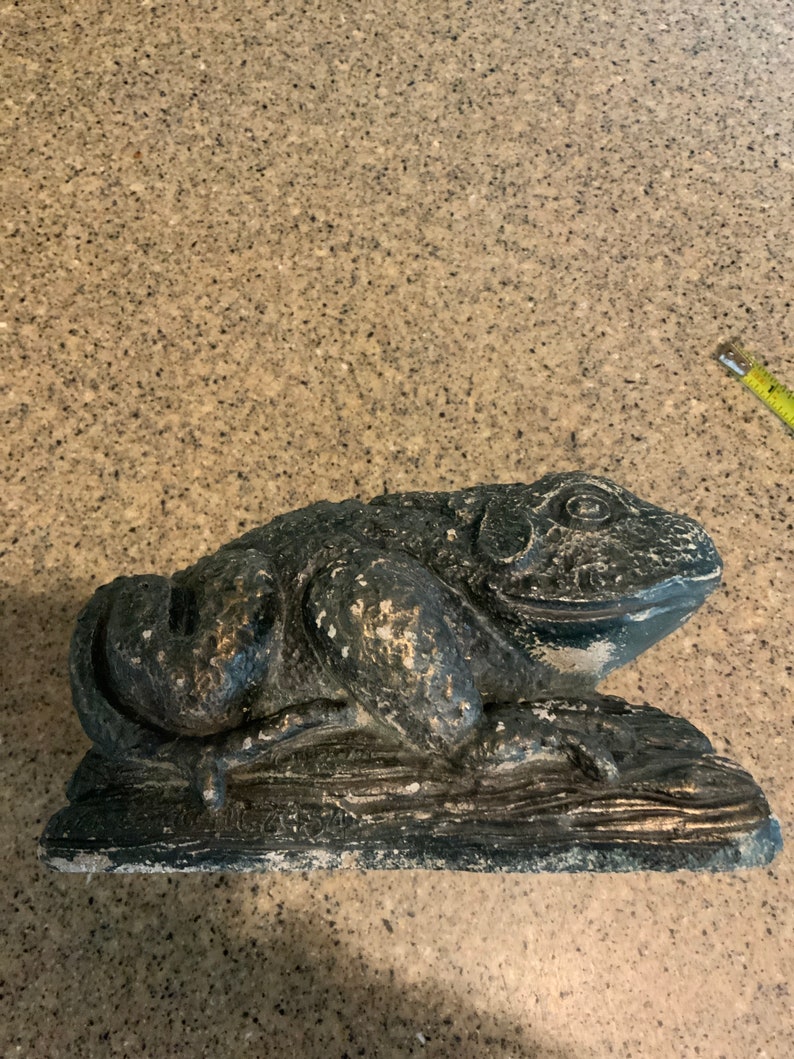 Vintage Discontinued Henri Studio Cast Stone Frog Toad Signed - Etsy